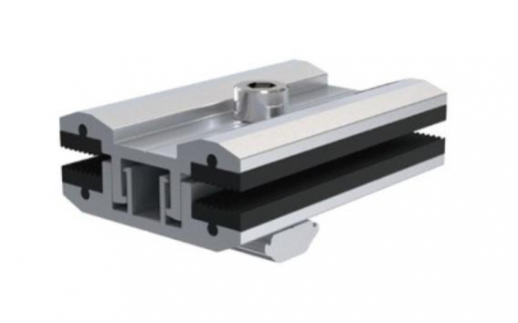 Stredová svorka TIC na bezrámovy FV panel dvojsklo